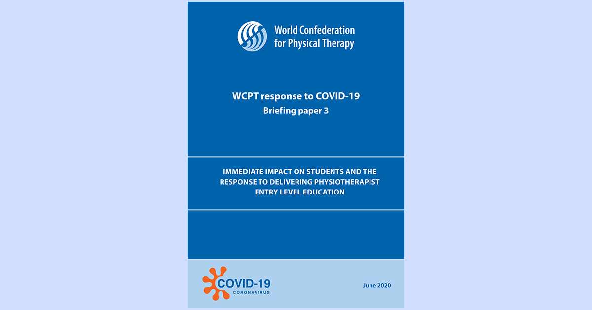 Briefing paper focuses on immediate impact of COVID-19 on physiotherapy ...